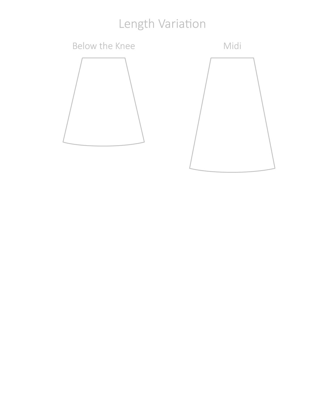 Lowell Skirt PDF Sewing Pattern, US Sizes 0 32, Easy A-line Style Skirt ...