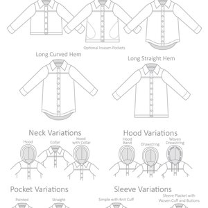 Tahoe Shacket PDF Sewing Pattern, US Sizes 0 - 32, Long Sleeve Shacket ...