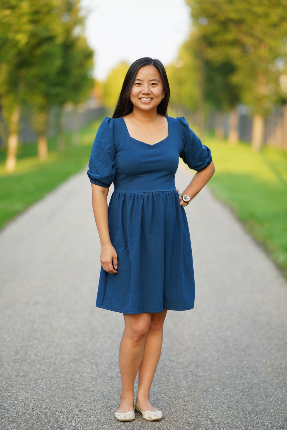 Felida Dress PDF Sewing Pattern, US Sizes 0 - 32, Puff Sleeve Dress ...