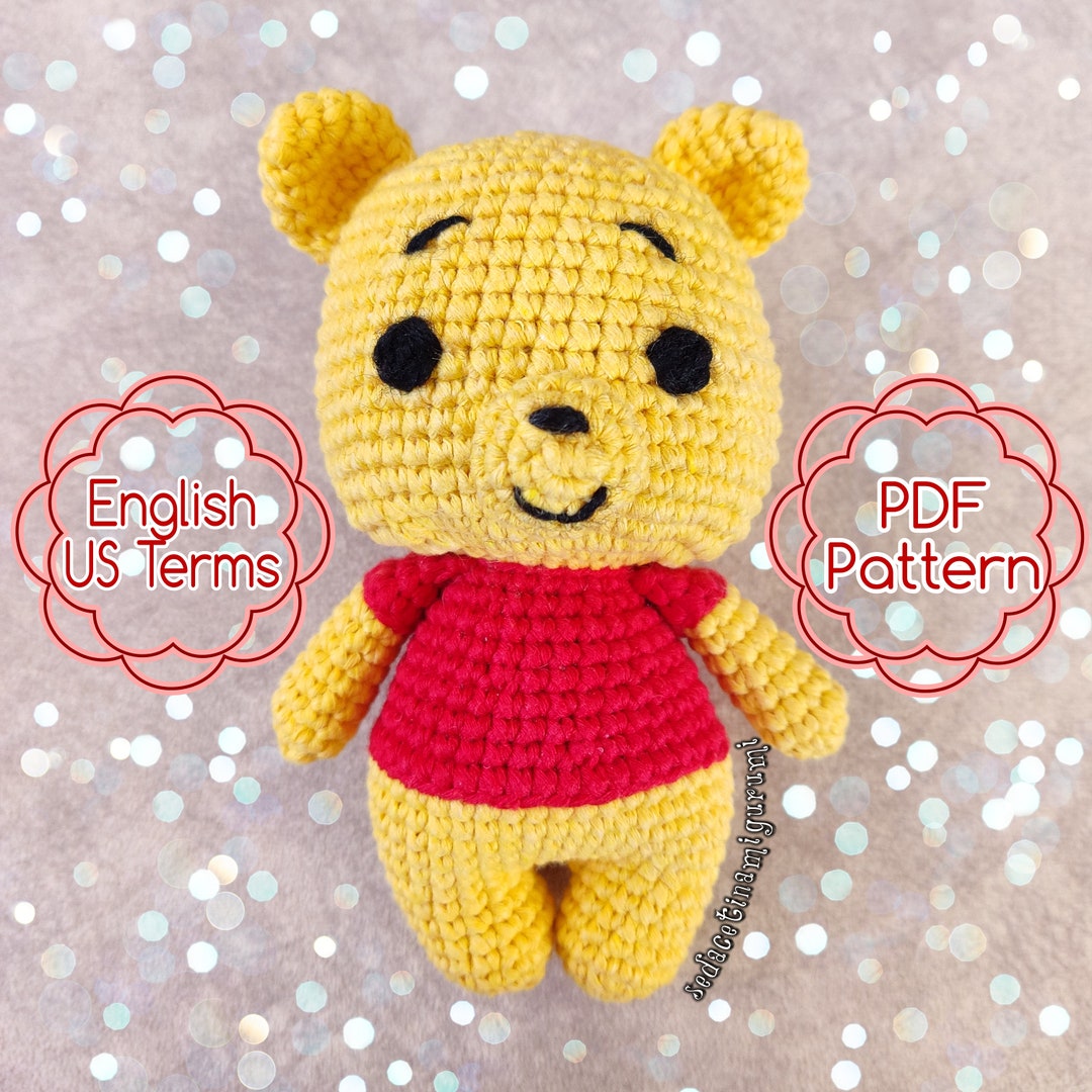 Crochet Little Bear PDF Pattern - English, US Terms - Low Sew Easy Project - Instant Download ...