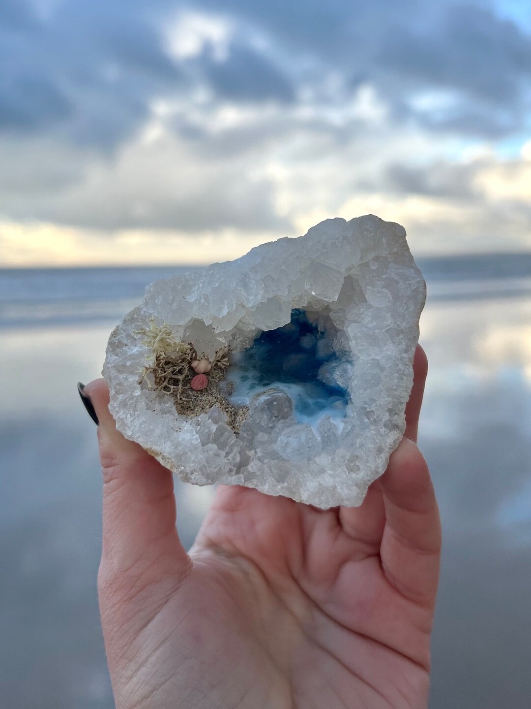 Sea Witch Fairy Geode Crystal Handmade Magical Fairy Garden Crystal ...