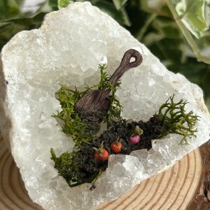Garden Fairy Geode Crystal Handmade Magical Vegetable Patch Diorama ...
