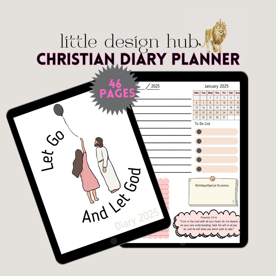 Faith Planner 2025, Let Go and Let God Christian Diary 2025, Christian ...