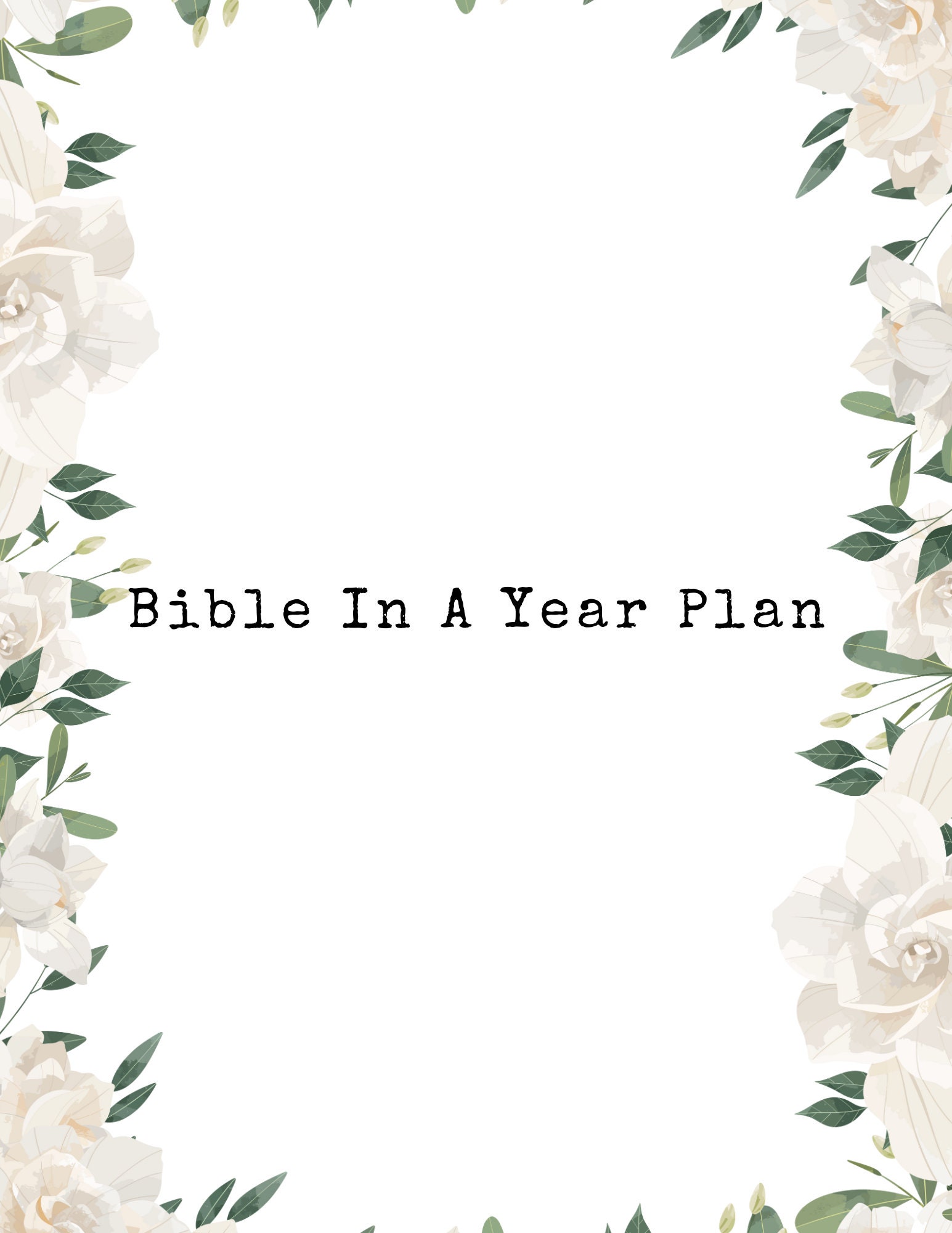 Bible Reading Plan, 365 Day Bible Plan, Digital Bible Plan, Printable ...