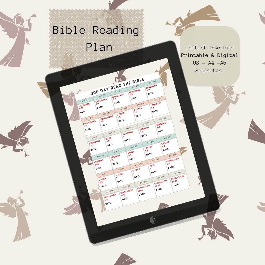 Bible Reading Plan, Digital Bible Plan, Printable Bible Reading Plan ...