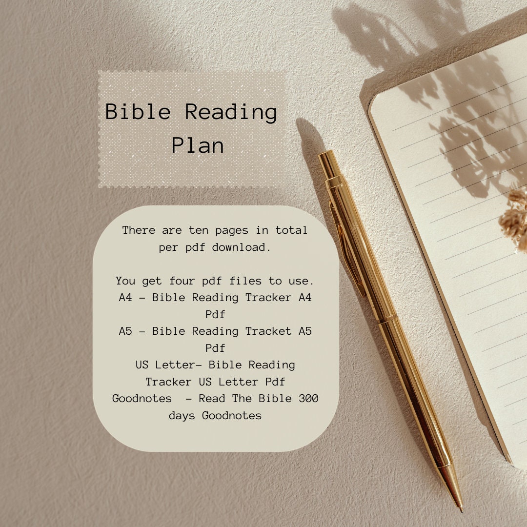 300-day Bible Reading Plan: Printable Tracker (digital Download) - Etsy
