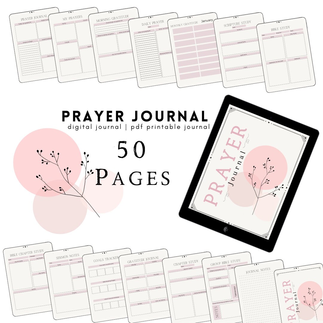Prayer Journal Printable, A Gratitude Journal Ideal for Christians as a ...