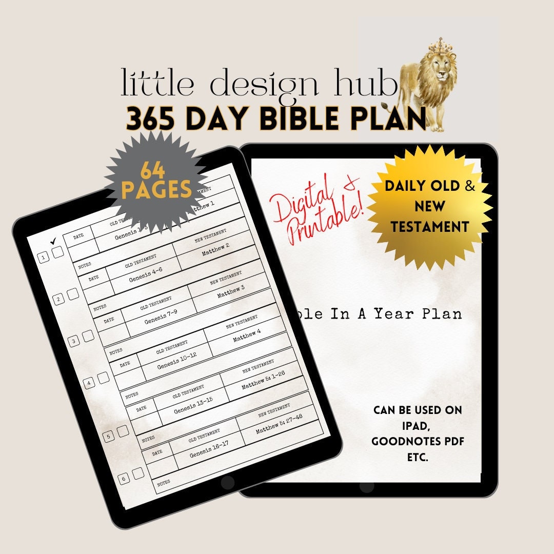 365 Day Bible Reading Plan: Daily Old & New Testament (PDF Download) - Etsy