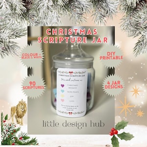 Christmas Scripture Jar Printables | DIY Bible Verse Notes | Printable ...