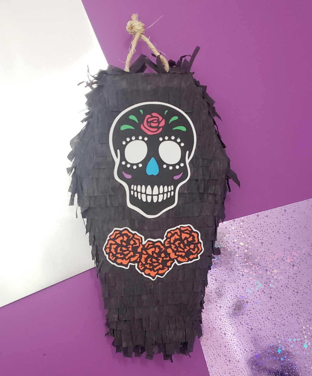 Dia De Los Muertos Coffin Shaped Piñata - Etsy