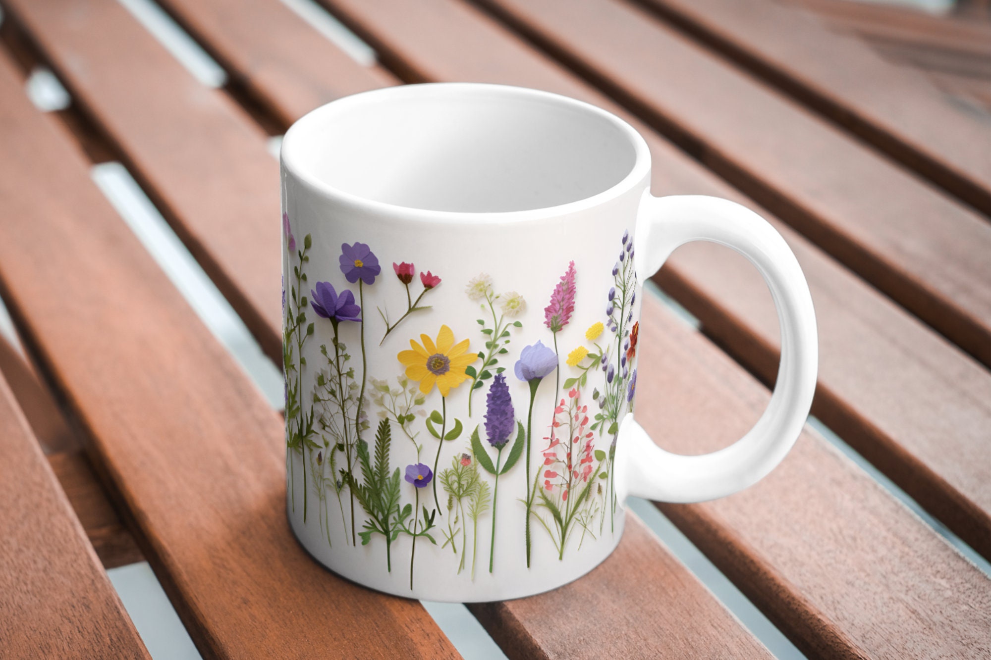Pressed Flower Mug Png, Mug Template, Coffee Mug Png, Coffee Mug ...