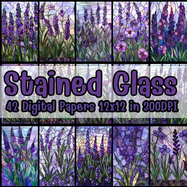 Stained Glass Lavender - Etsy