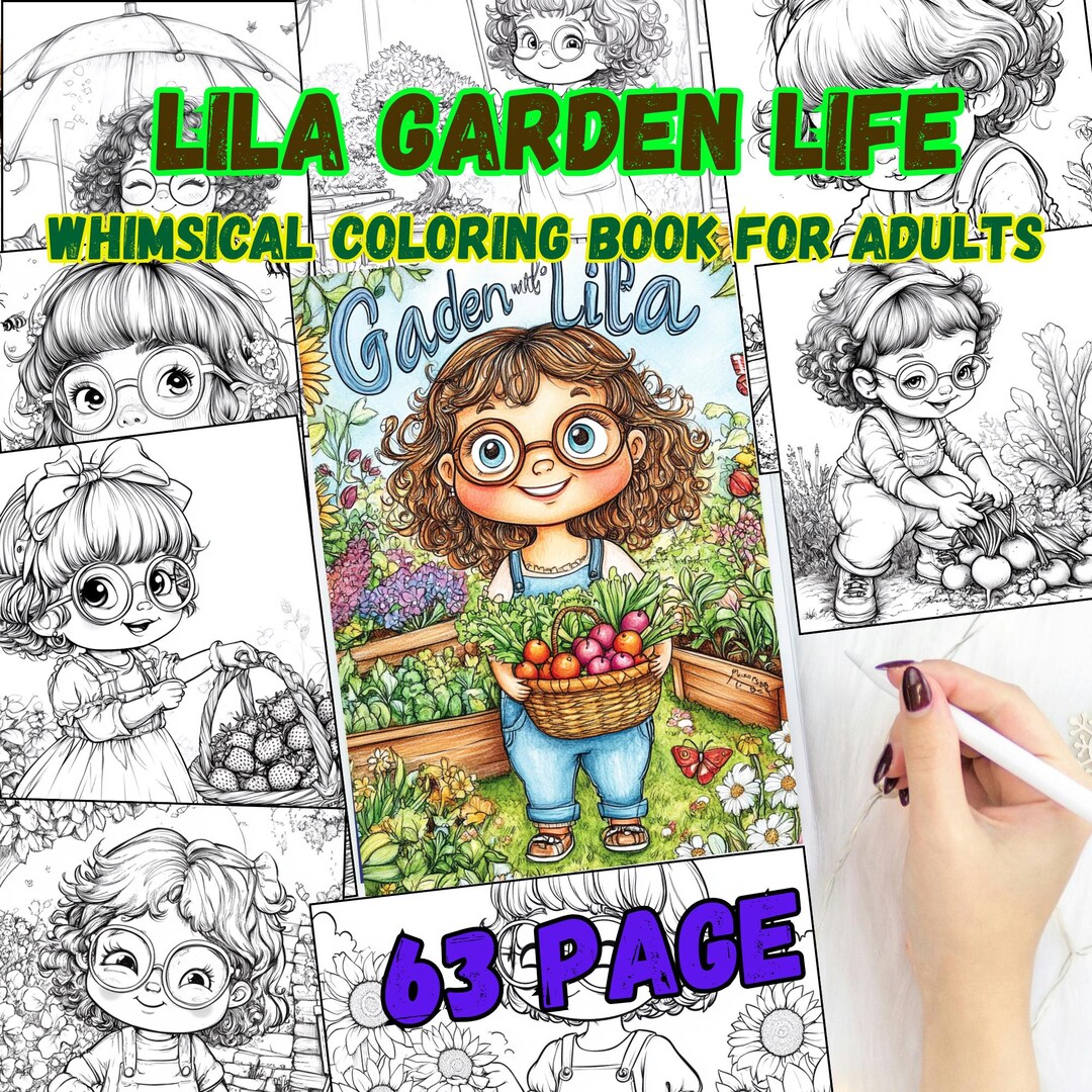 Whimsical Garden Coloring Book: Lila's Cozy Scenes (PDF Printable) - Etsy