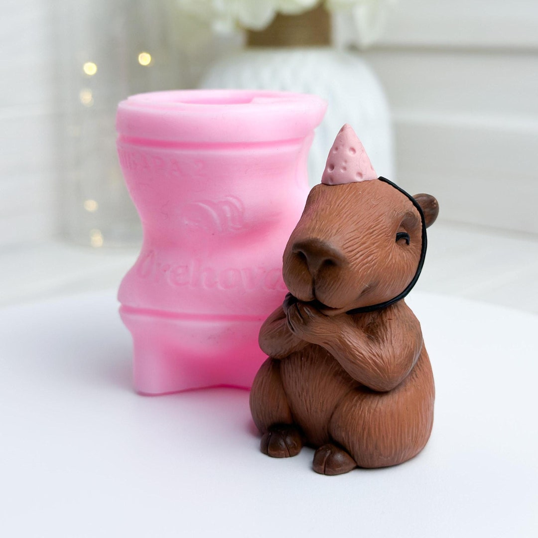 Capybara Birthday Silicone Mold, Capybara Cake Topper Mold, Animal Set ...