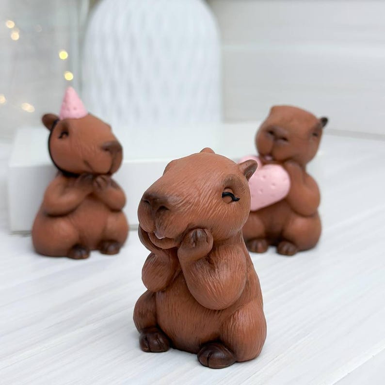 Capybara Silicone Mold for Cake Toppers, Cute Capybara Fondant Mold Set ...