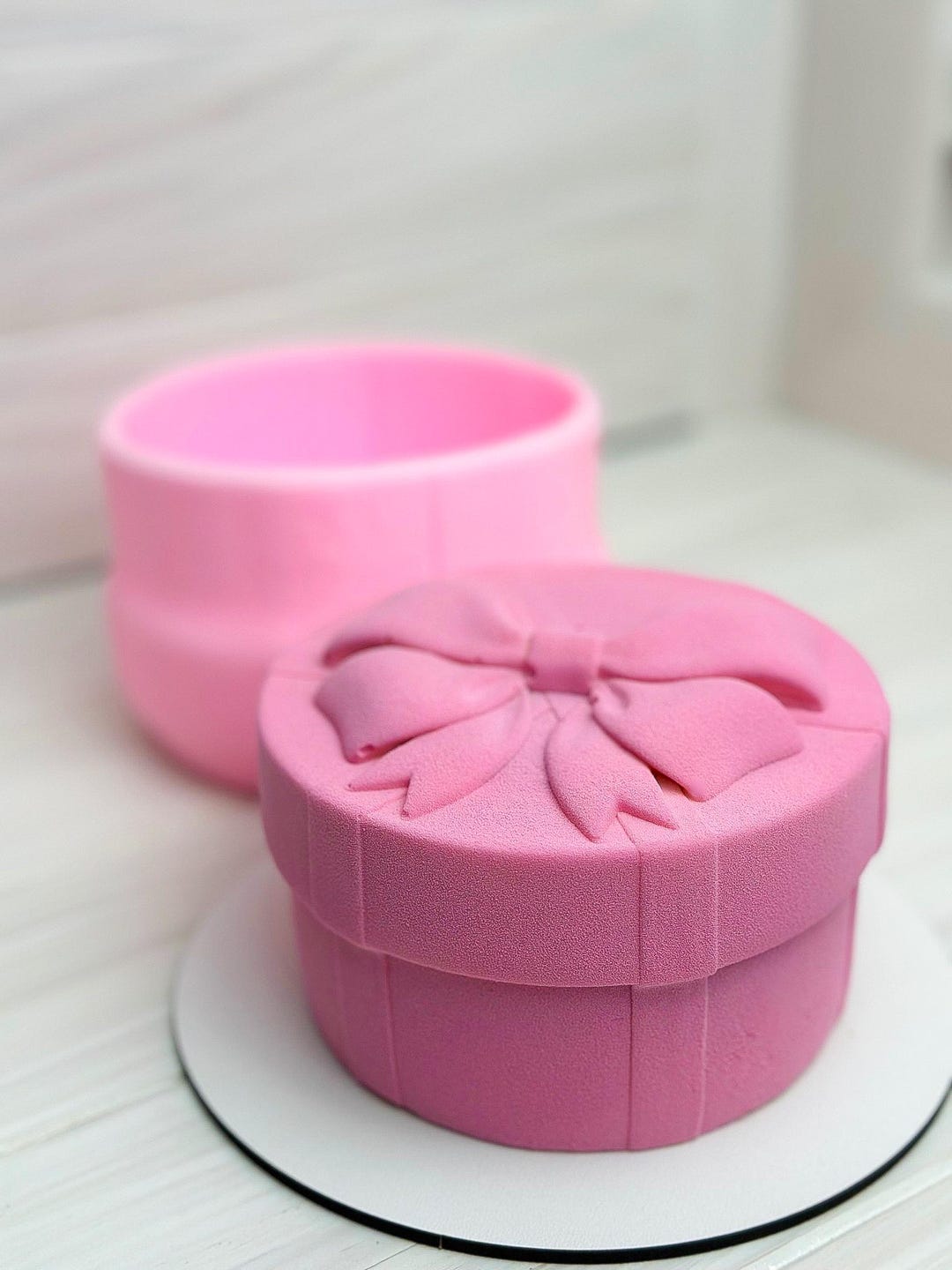 Gift Box Silicone Mold With Bow, Bento Cake Mold, 3D Dessert Mold for ...