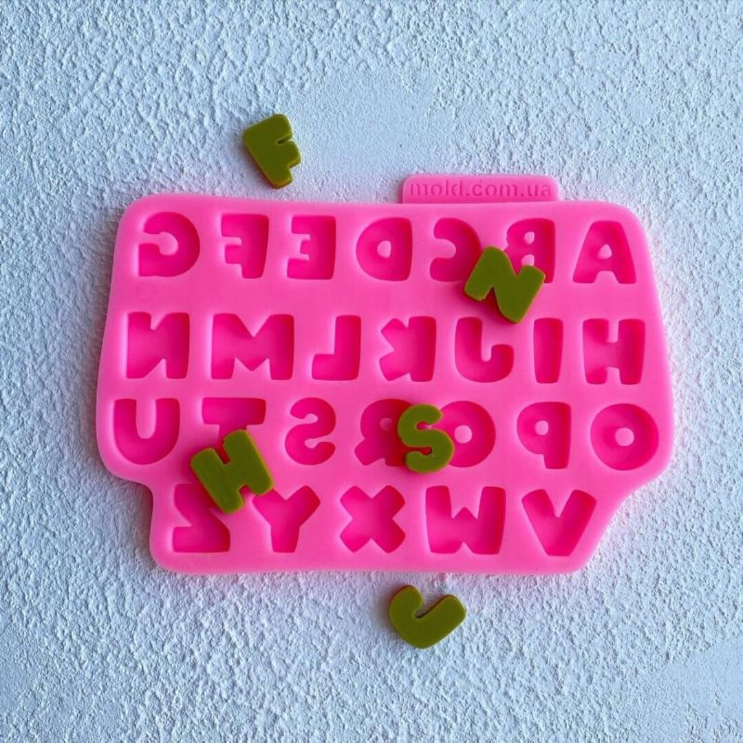 Silicone Alphabet Mold, English Letters Mold, DIY Epoxy Alphabet Mold ...