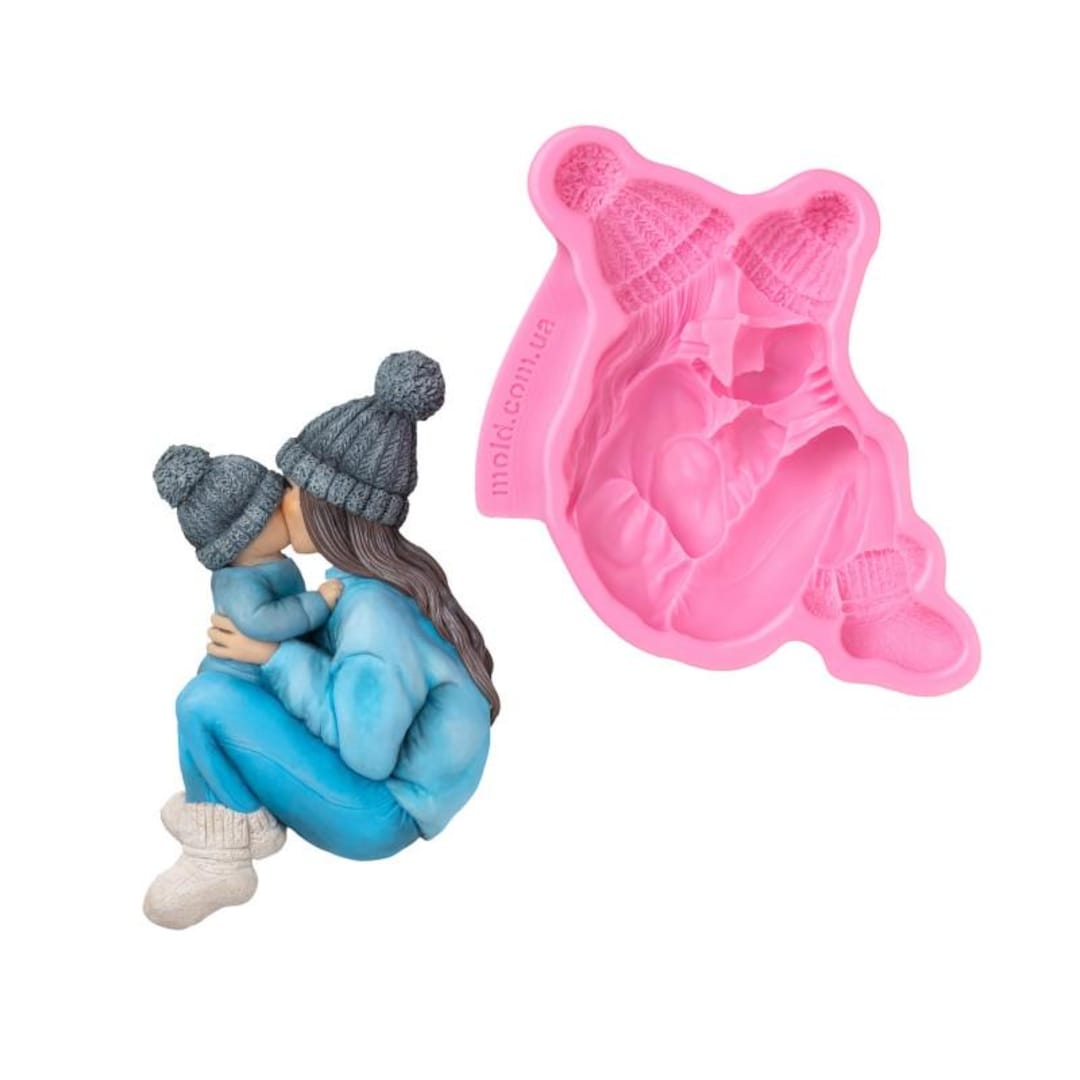 Silicone Mold Mother With Baby 2d - Etsy