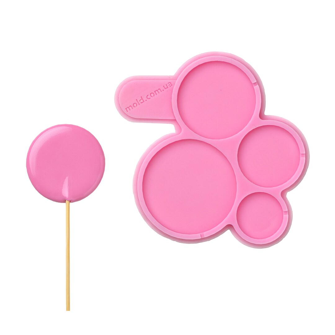 Round Lollipop Mold, Circle Silicone Mold, Cake Pop Mold for Chocolate ...