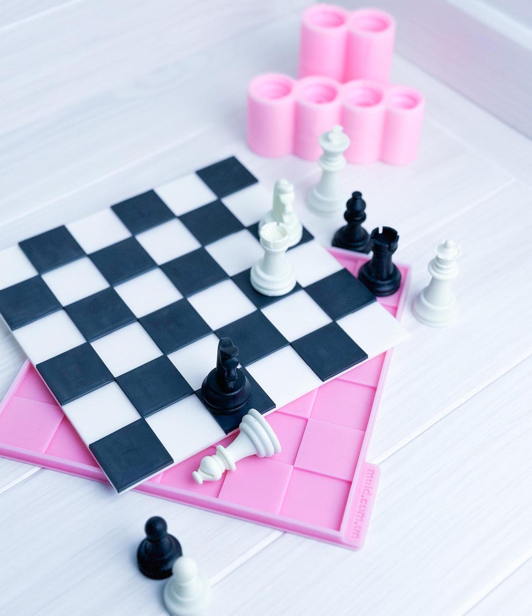 3D Chess Silicone Mold, DIY Chess Mold, Molds for Chess Board and ...