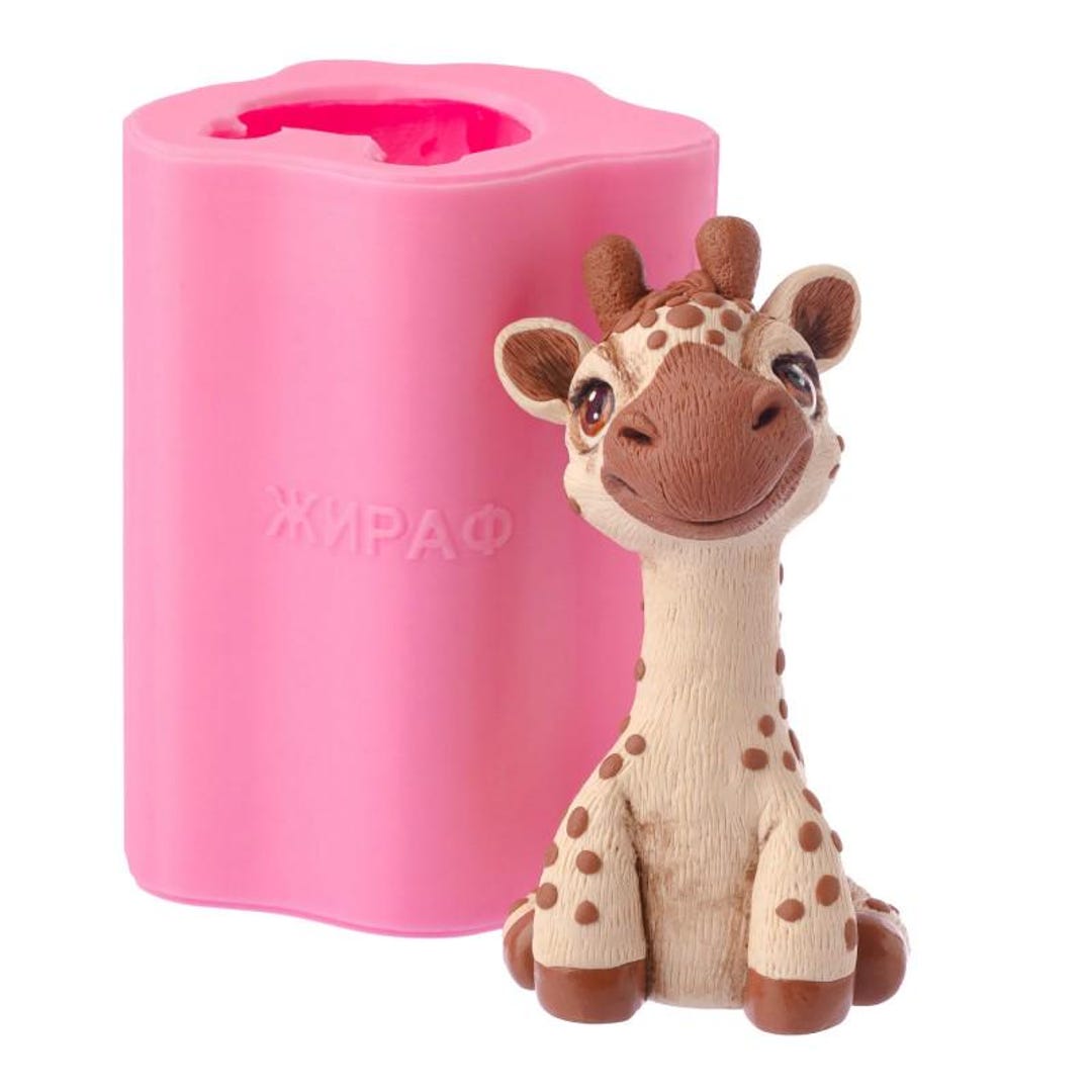 3D Baby Giraffe Silicone Mold, Cake Topper Mold, Cute Animal Mold for ...