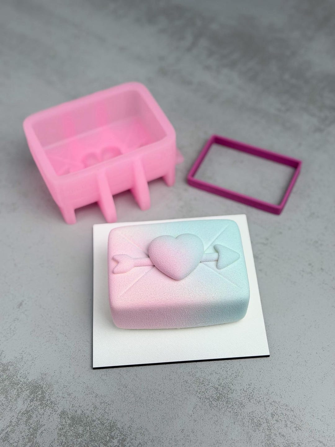 Cupid Heart Bento Cake Silicone Mold 240 Ml, Mini Wedding Anniversary ...