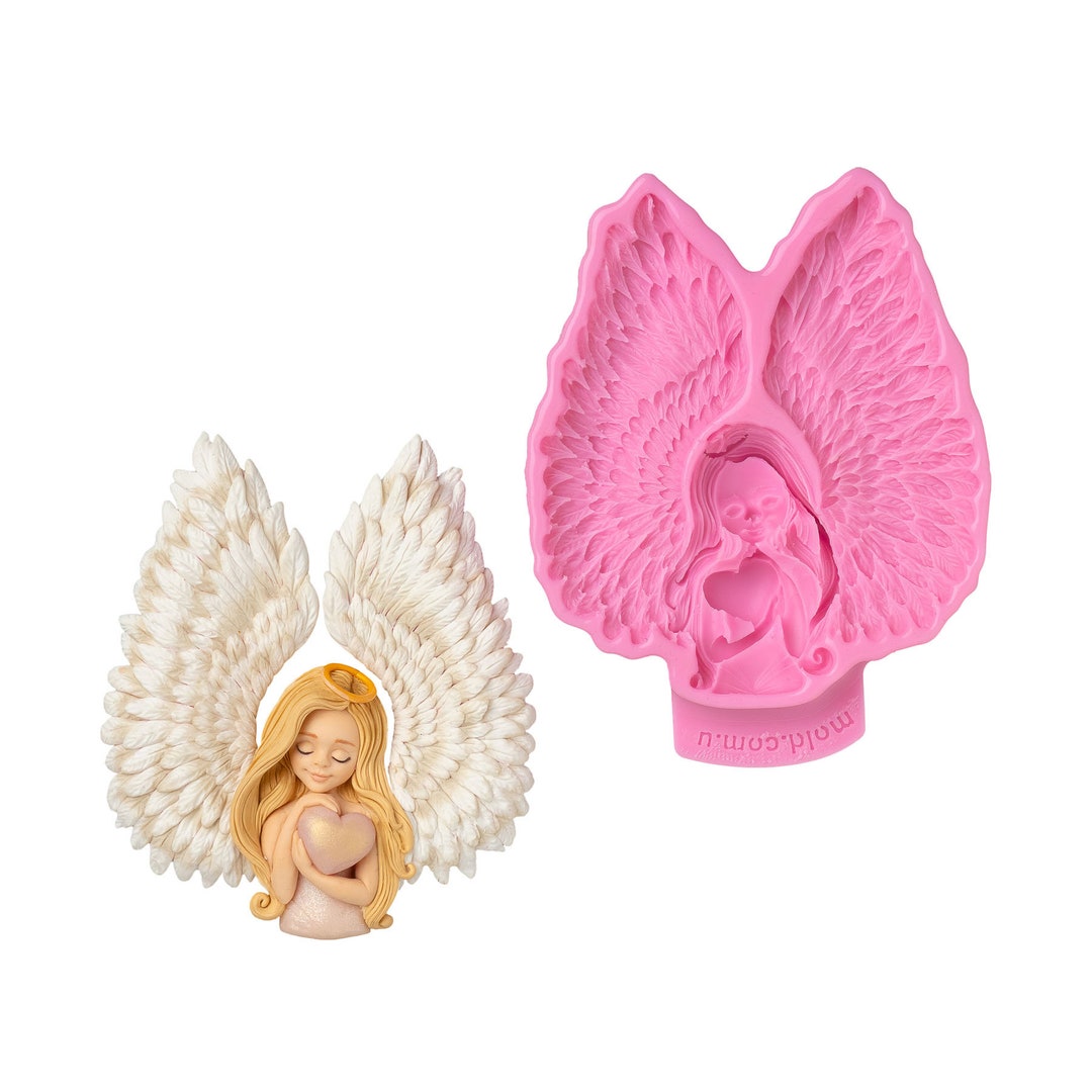 Silicone Mold Angel With Heart 2D - Etsy