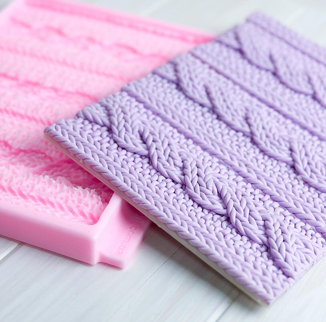 Silicone Mold Knitting Rug, Texture Embossing Knit Mat Silicone Mold ...