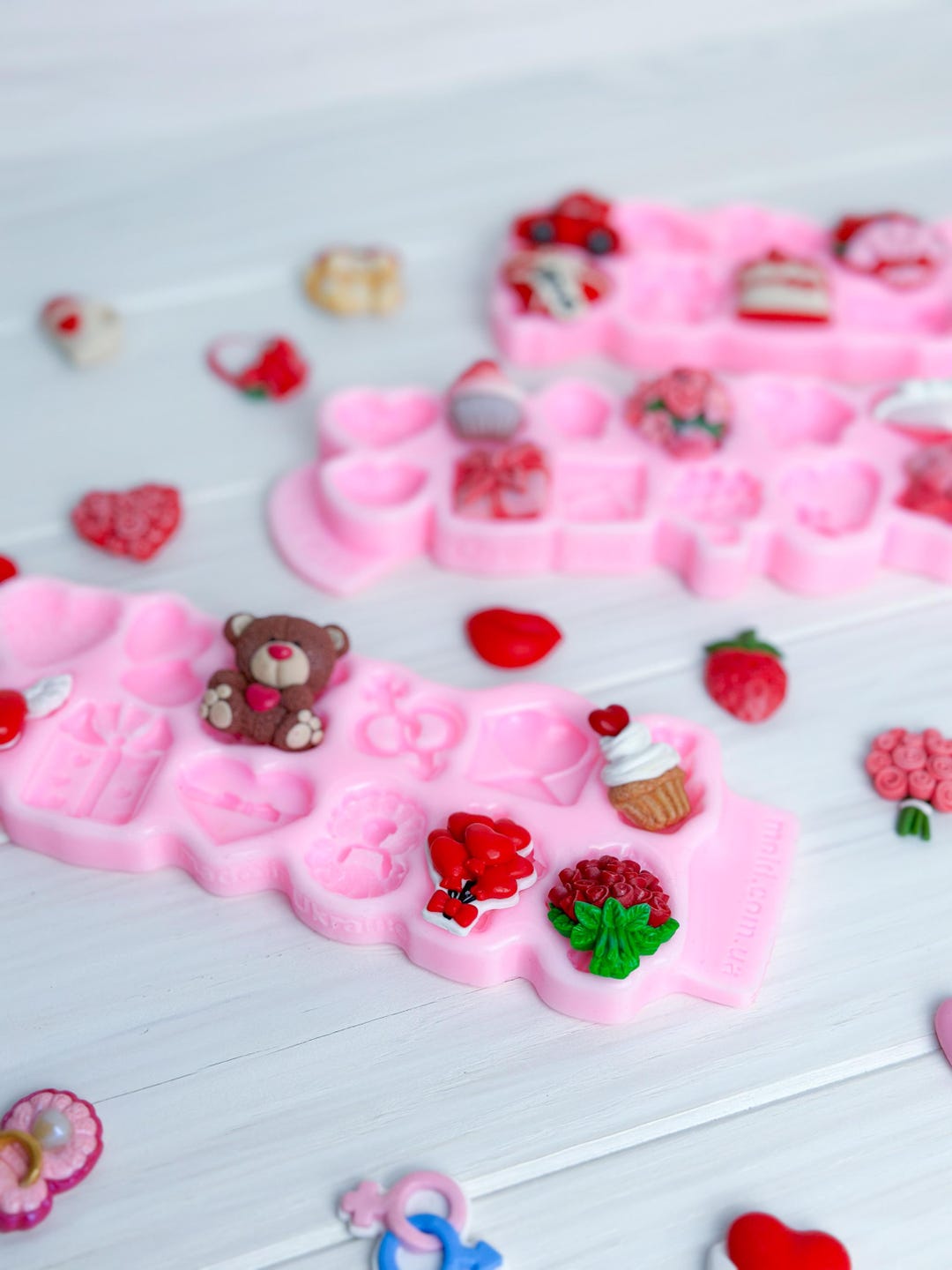 Mini Fondant Silicone Molds for Cake and Cupcake Decoration, Macaron ...