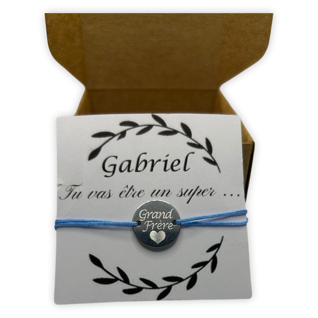 Cord Bracelet With Engraved Big Brother Pendant/locket - Promoted to ...