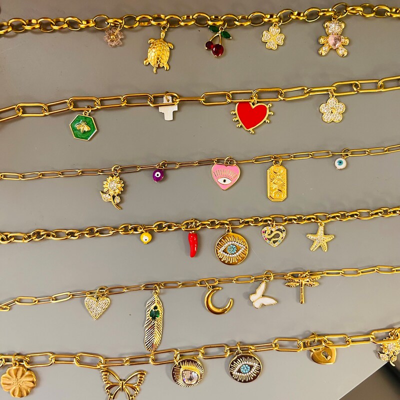 Charm Necklace - Etsy