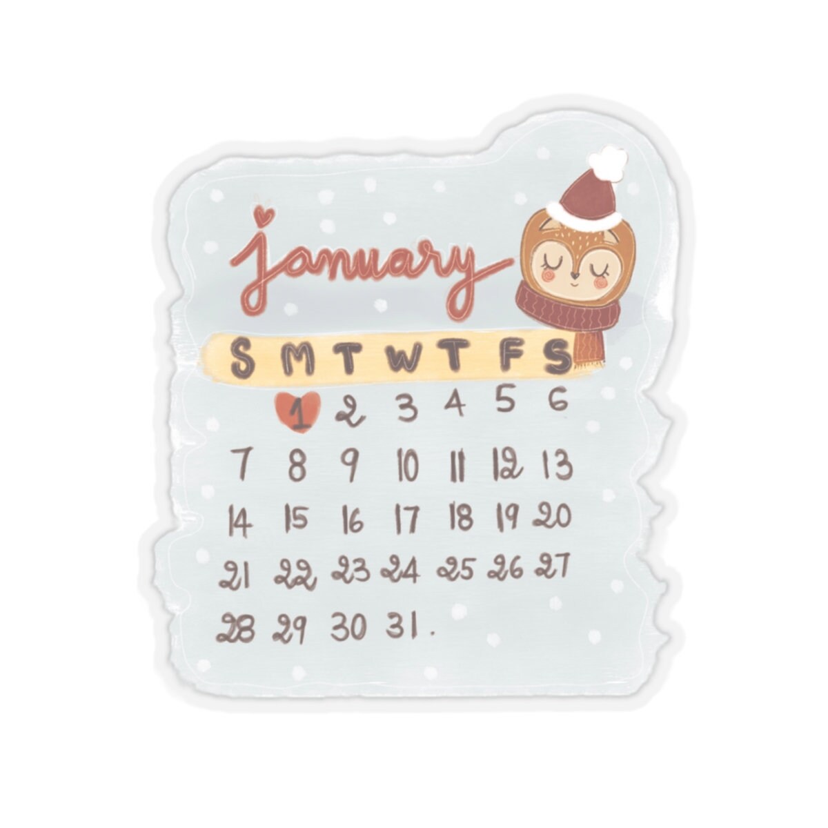 Bullet Journal January Calendar Stickersmall Monthly - Etsy