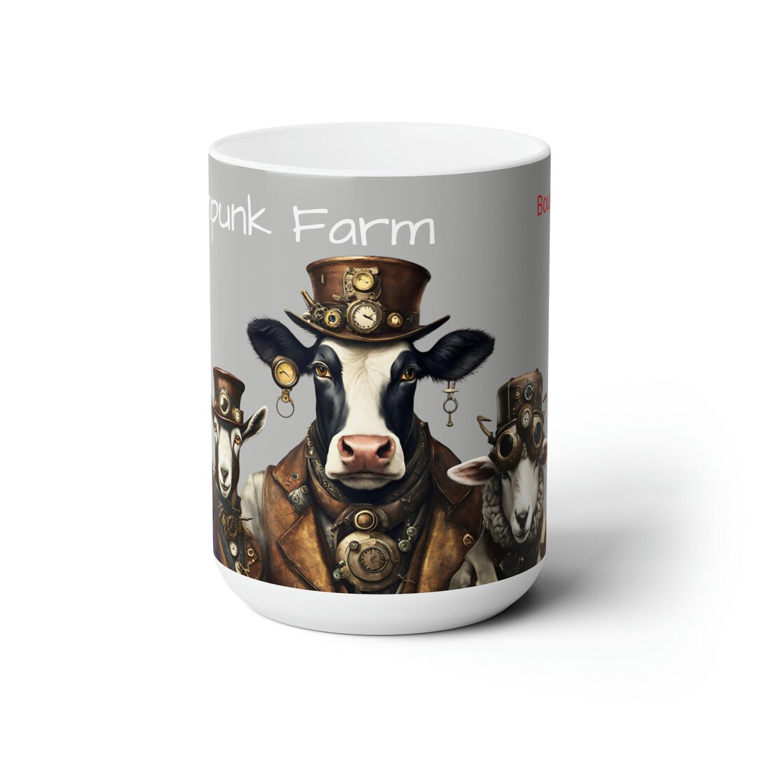 Steampunk Farm Ceramic Mug 15oz - Etsy