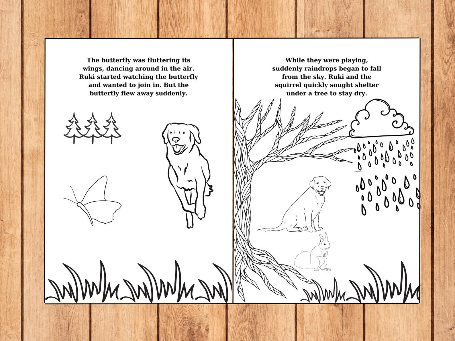 Colours of the Forest: Storybook and Colouring Pages for Children - Etsy