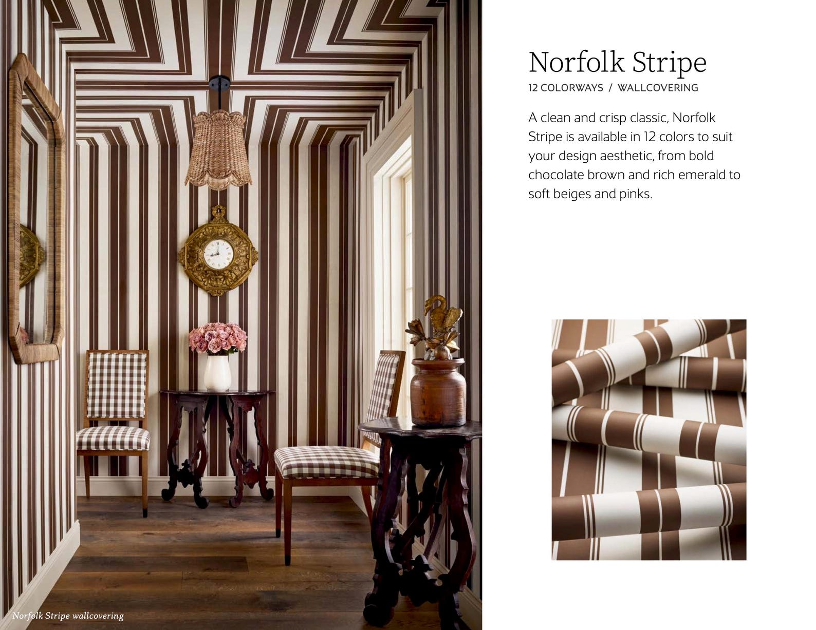 Thibaut Norfolk Stripe Wallpaper - Etsy