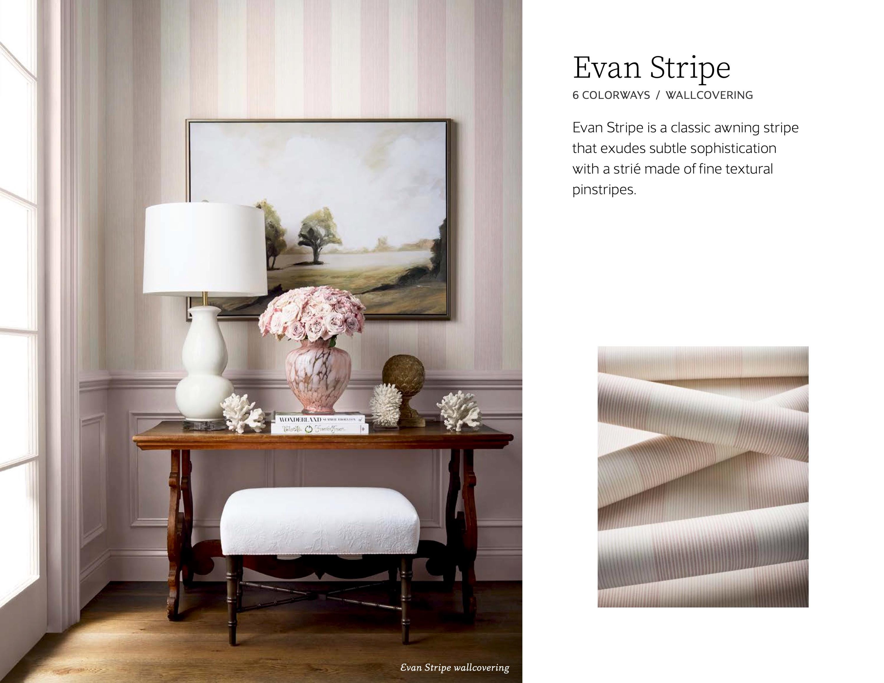 Thibaut Evan Stripe Wallpaper - Etsy