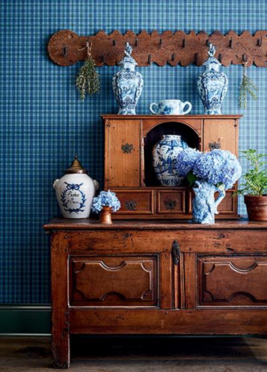Thibaut Huntley Plaid Wallpaper - Etsy