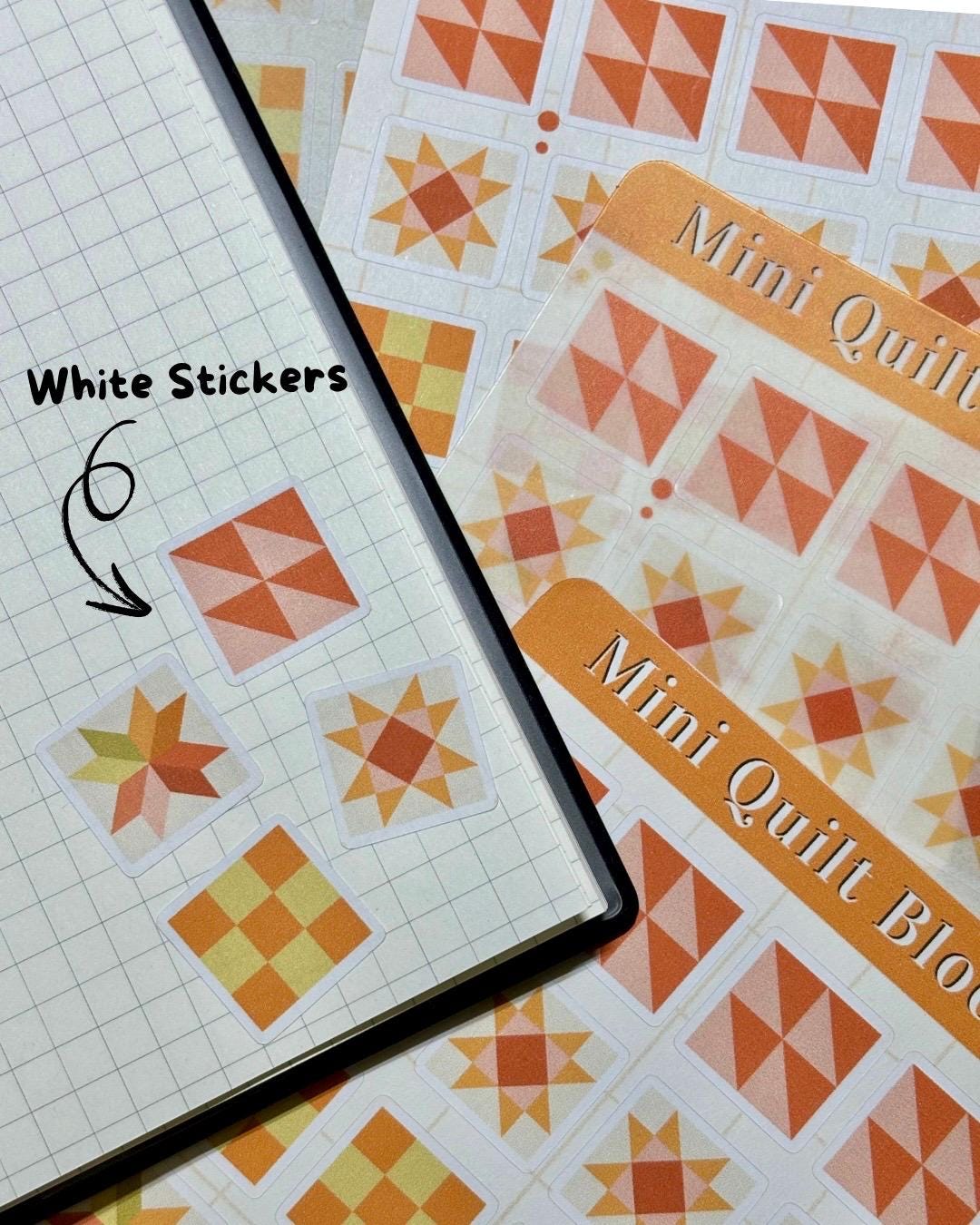 Mini Quilt Blocks Sticker Sheet: Cozy Planner Journal Stickers - Etsy