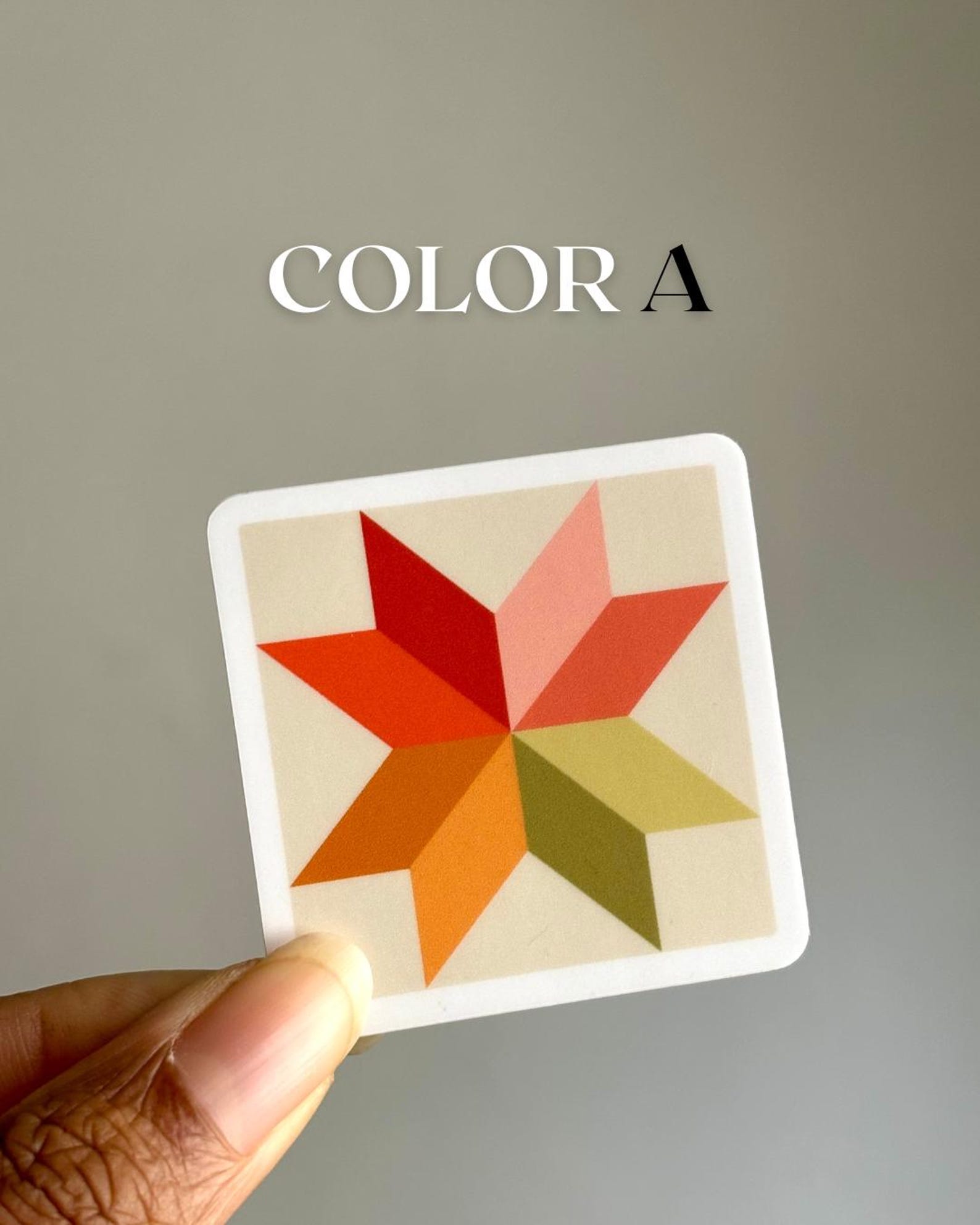 Mini Star Quilt Block Vinyl Sticker: Cozy Patchwork Decal - Etsy