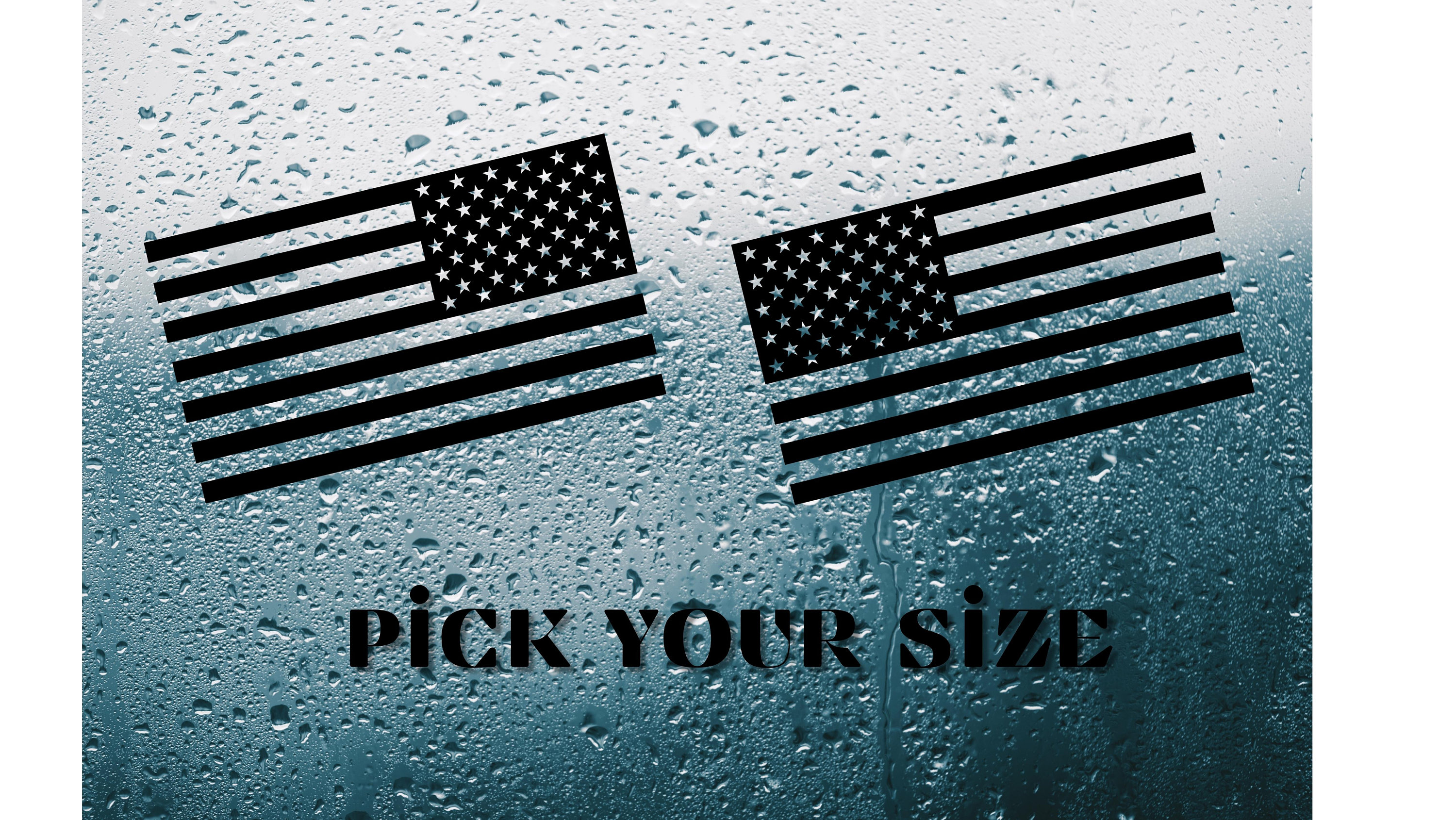 USA American Flag Car Vinyl Cut Decals ANY COLOR - Etsy