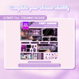 Purple Fairy Garden Twitch Stream Screen. Fairy Fountain Stream Ending ...