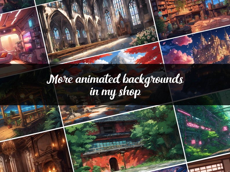Dark Academia, Light Academia Bundle ANIMATED BACKGROUNDS Digital Wall Art Perfect for Twitch ...