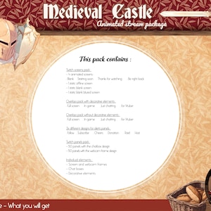 D&D Medieval Castle Twitch Animated Overlay Pack. Fantasy Twitch Panels, Dungeon and Dragons ...