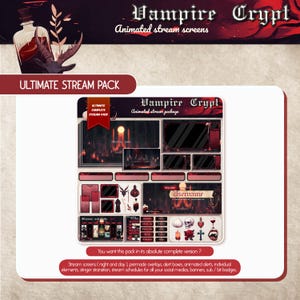 Vampire Crypt Animated Stream Screens: D&D Gothic RPG (digital Download ...