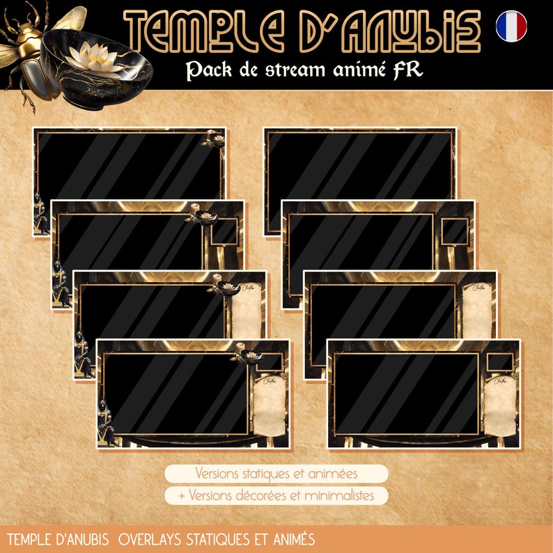 ULTIMATE Anubis Temple Animated Stream Package FRENCH : Pharaoh ...