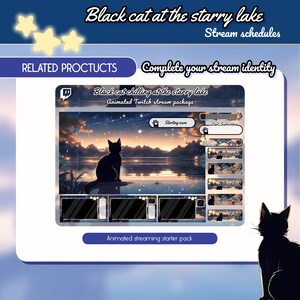 Black Cat Stream Schedule Template: Twitch & Instagram Planner (canva ...