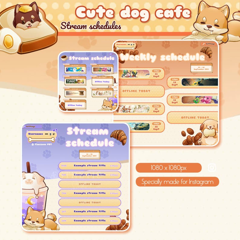 No AI Cute Dog Cafe Stream Schedule. Puppy Coffee Shop Instagram and ...