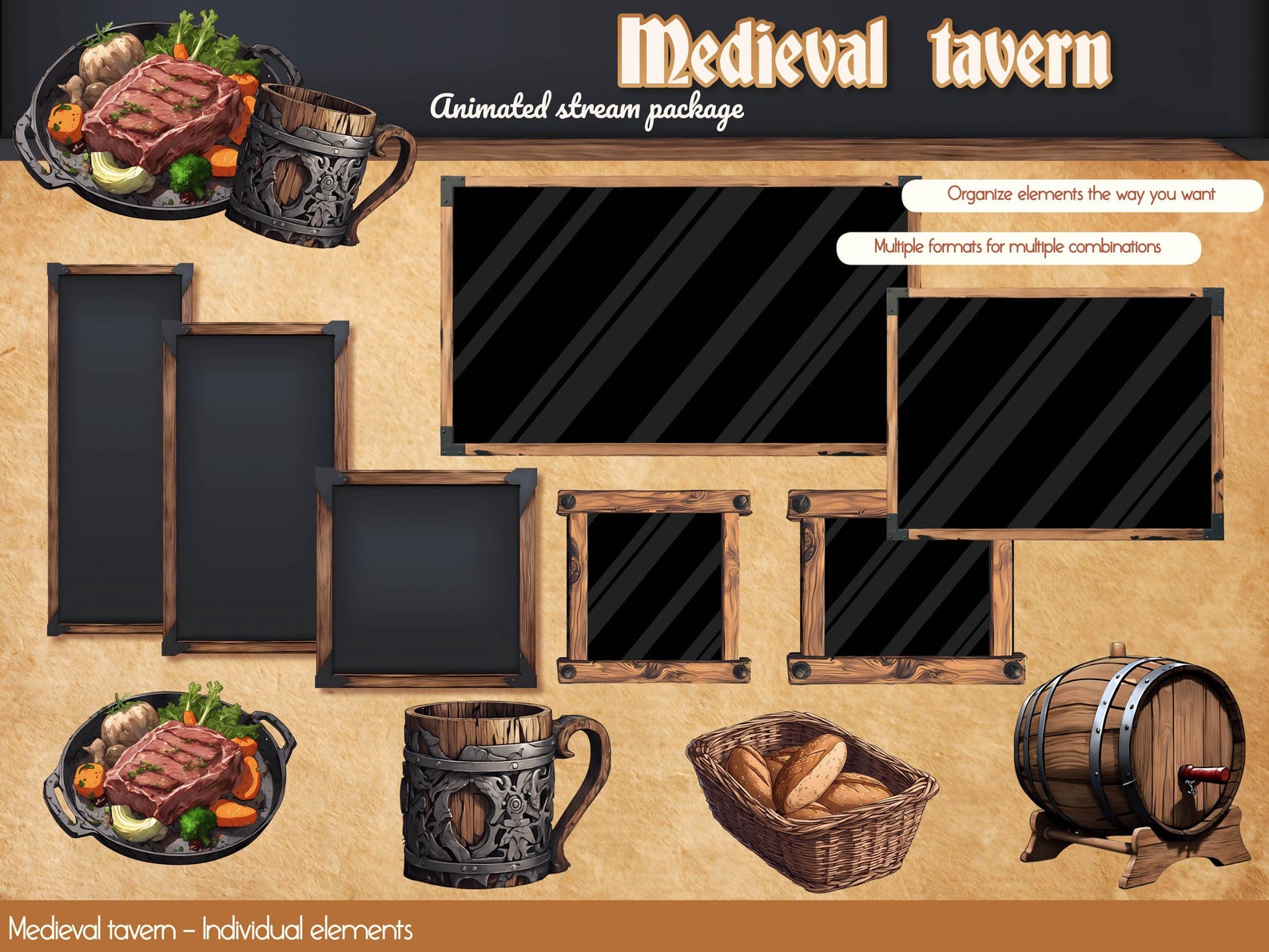 D&D Medieval Tavern Animated Twitch Stream Package: Dungeon and Dragons ...