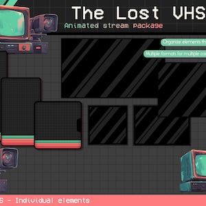 Retro Horror Twitch Overlay Package: Animated VHS Stream Assets ...