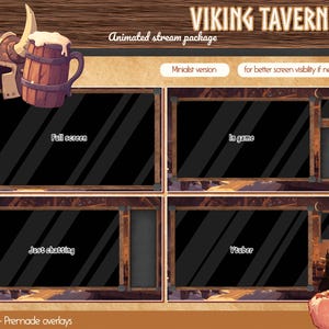 D&D Viking Tavern Twitch Animated Overlay Pack. Dungeon and Dragons ...